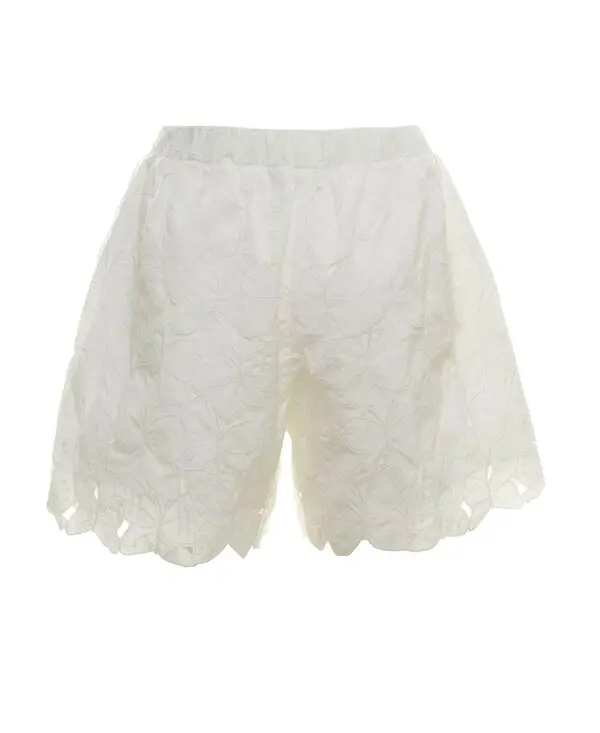 Red Valentino Lace Detailed High-waisted Shorts