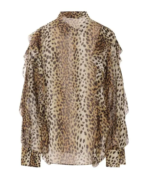 Blumarine Ruffled Chiffon Statement Top