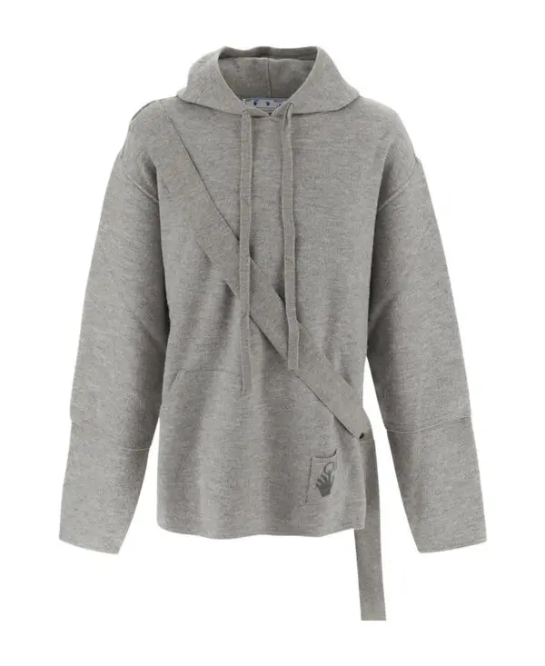 Off-White Logo Patch Drawstring Hoodie