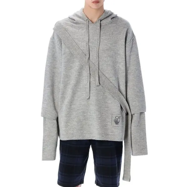 Off-White Logo Patch Drawstring Hoodie