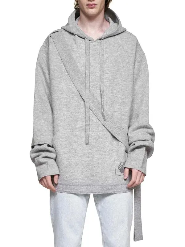 Off-White Logo Patch Drawstring Hoodie