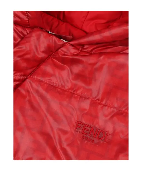 Fendi Ff Logo Padded Jacket With Hood