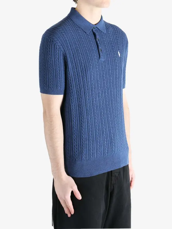 Polo Ralph Lauren Logo Embroidered Knitted Polo Shirt