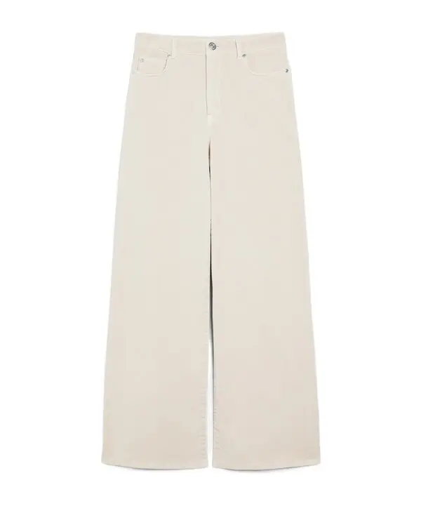 Max Mara Medina Wide Leg Trousers - Sand-colored