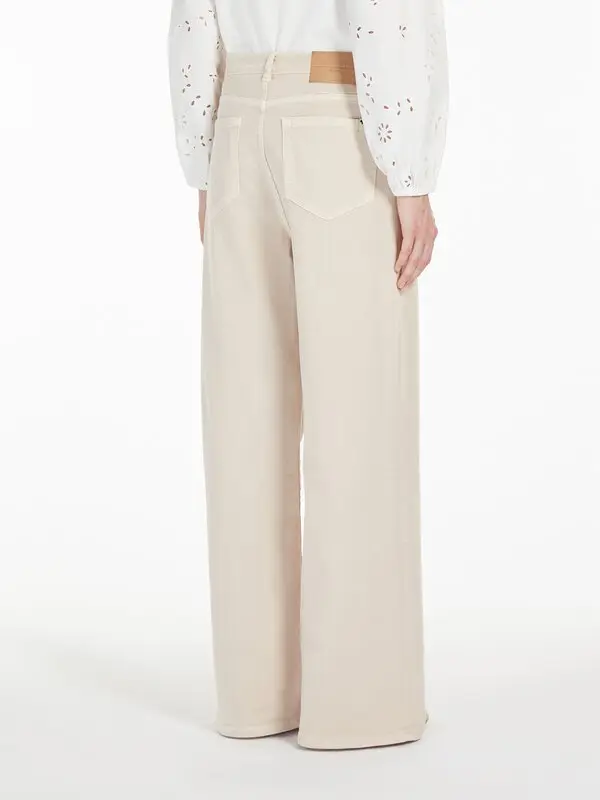 Max Mara Medina Wide Leg Trousers - Sand-colored