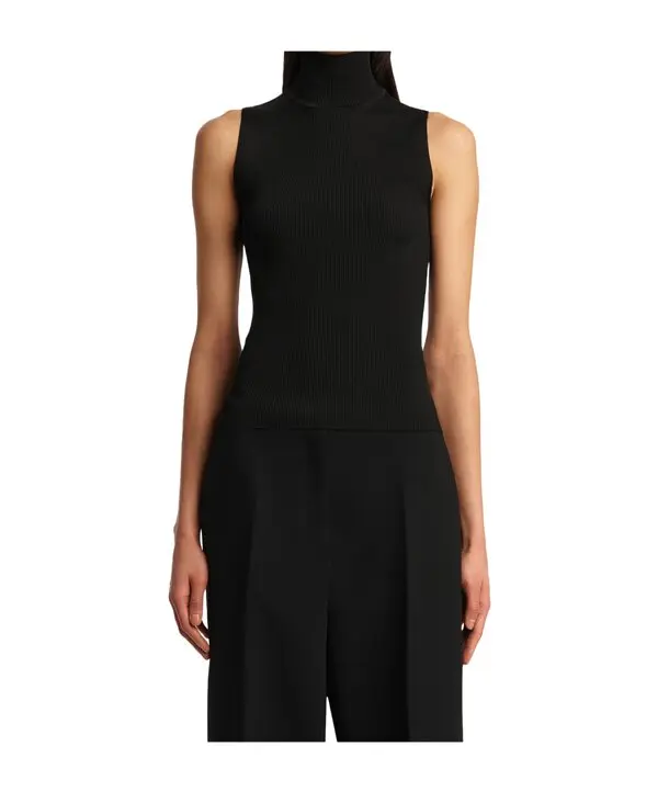 Khaite High Neck Sleeveless Knit Top