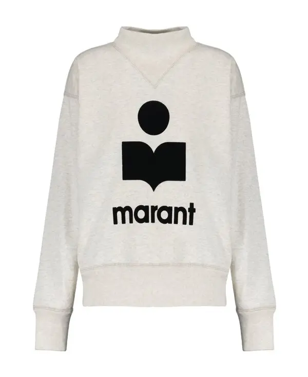 Isabel Marant Étoile High Neck Logo Sweatshirt - White