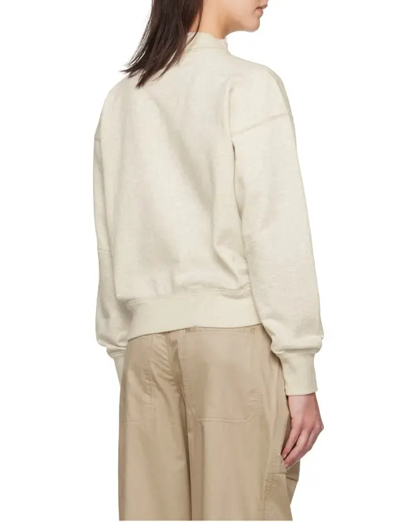 Isabel Marant Étoile High Neck Logo Sweatshirt - White