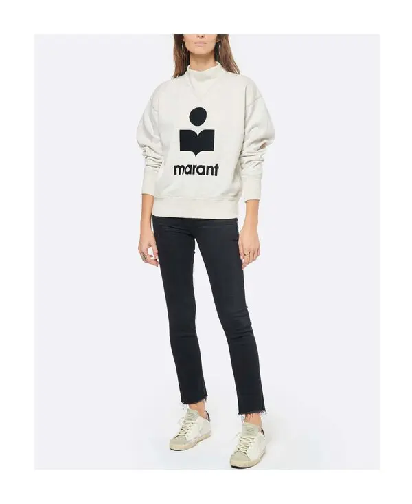 Isabel Marant Étoile High Neck Logo Sweatshirt - White
