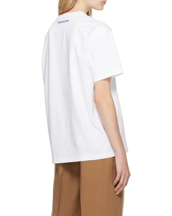 Burberry Logo Printed Crewneck T-shirt - White