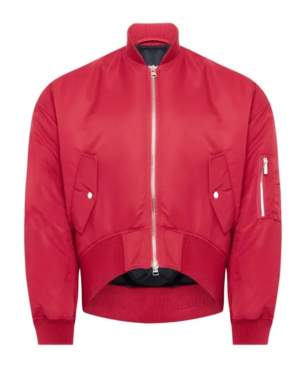 J.W.ANDERSON Boxy Zip-front Bomber Jacket - Red