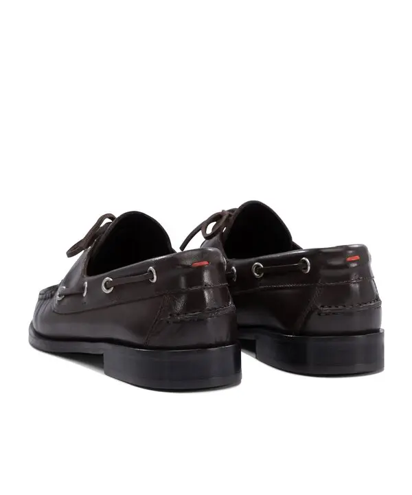 AeydĒ Harris Leather Moccasin Flats - Brown