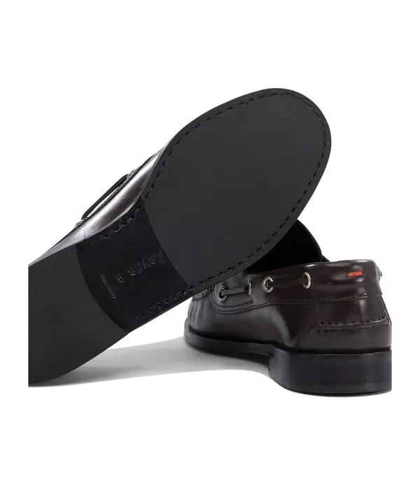 AeydĒ Harris Leather Moccasin Flats - Brown