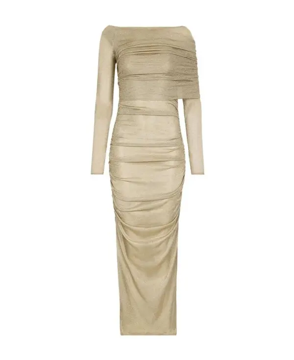 Dolce & Gabbana Lurex Mesh Calf-length Dress