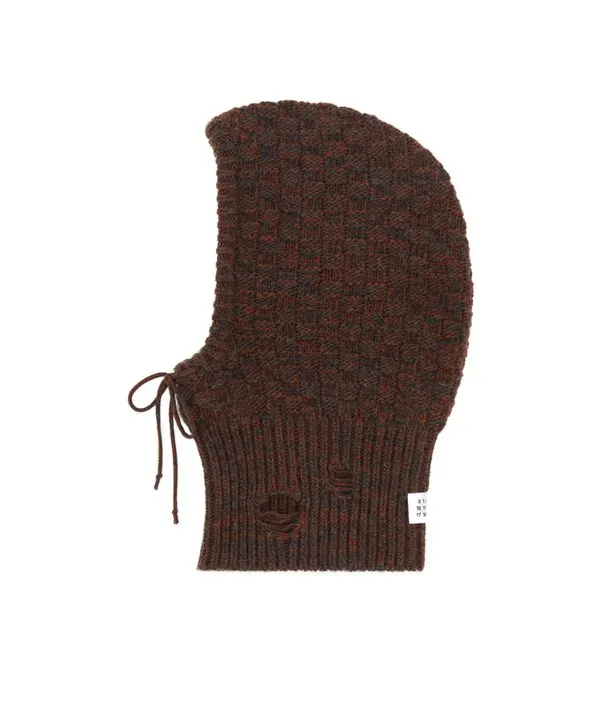 MAISON MARGIELA Distressed Logo Patch Balaclava