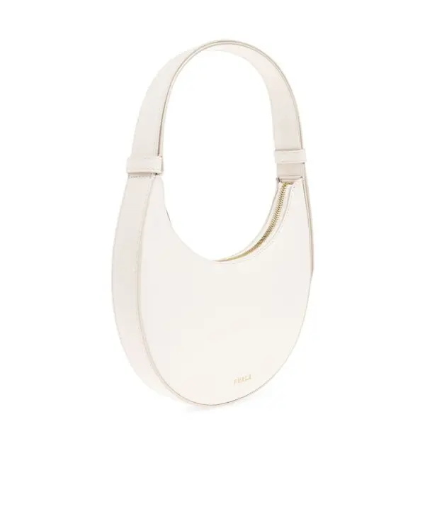 Furla Delizia Mini Shoulder Bag With Logo - White