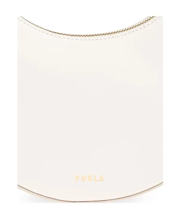 Furla Delizia Mini Shoulder Bag With Logo - White