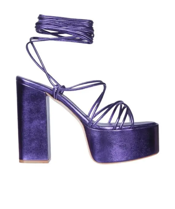 Paris Texas Lace-up Block-heeled Sandals