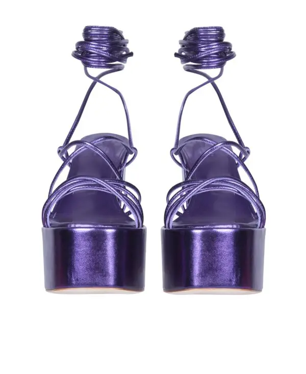 Paris Texas Lace-up Block-heeled Sandals