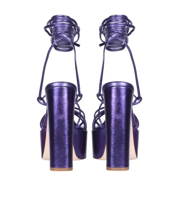 Paris Texas Lace-up Block-heeled Sandals
