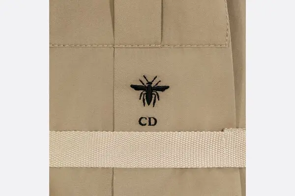 Dior Beige Cotton Gabardine Belted Dress