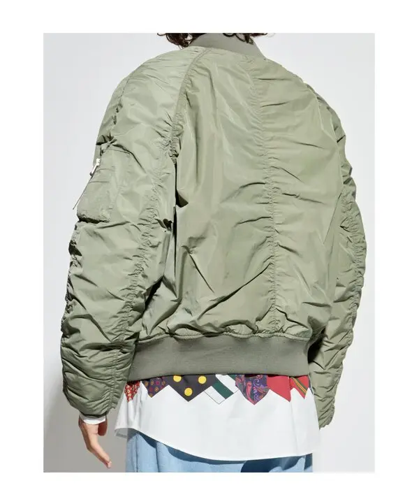 Moschino Ruched Zip-up Bomber Jacket