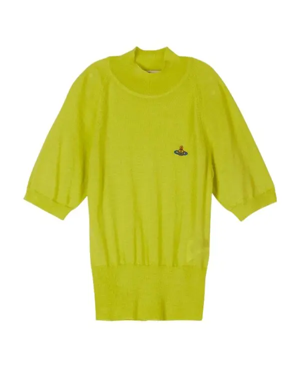 VIVIENNE WESTWOOD Orb Embroidered Short-sleeved Knitted Jumper