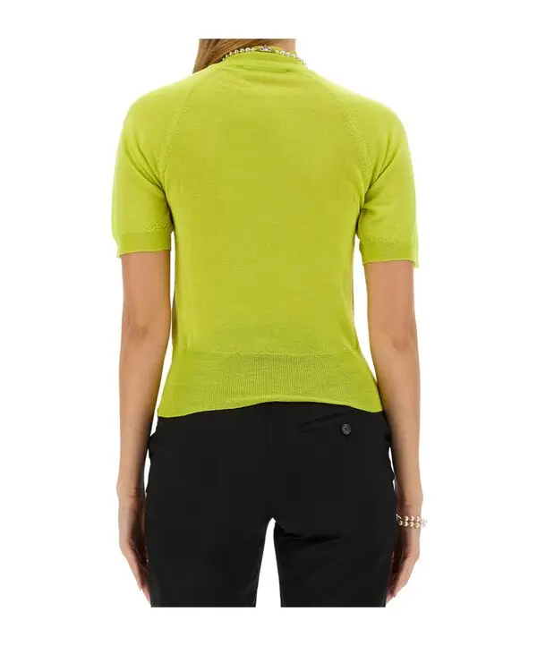 VIVIENNE WESTWOOD Orb Embroidered Short-sleeved Knitted Jumper