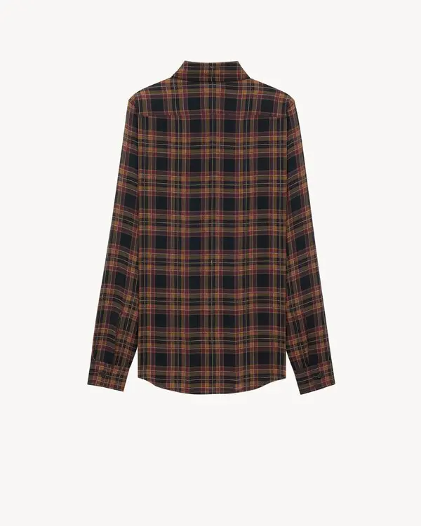 Saint Laurent Cassandre Checked Button-up Shirt