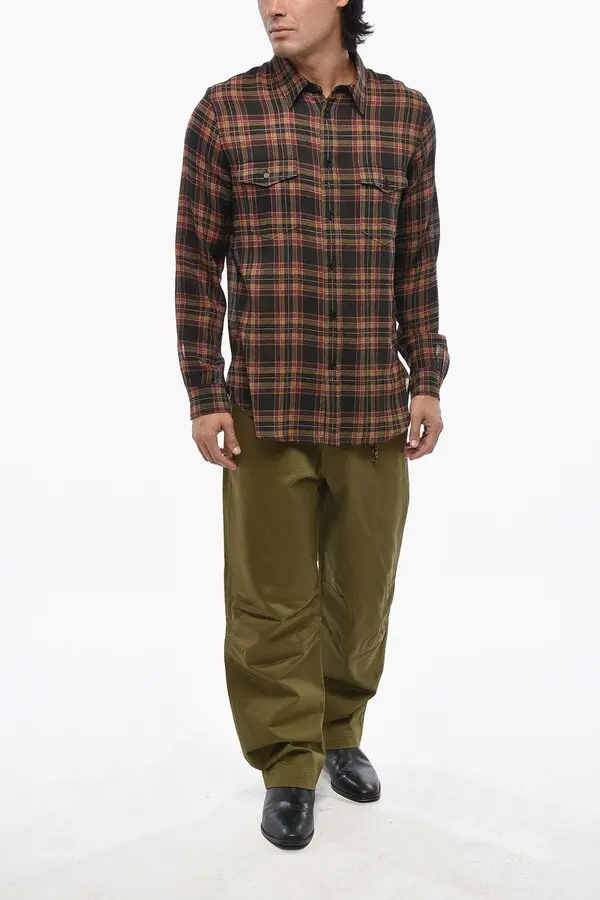 Saint Laurent Cassandre Checked Button-up Shirt