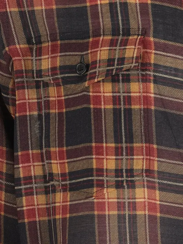 Saint Laurent Cassandre Checked Button-up Shirt