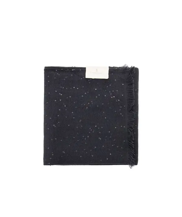 Brunello Cucinelli Sequin Knit Scarf - Light Blue