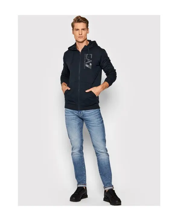 EA7 Logo Zip Hoodie