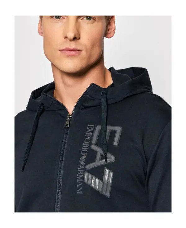 EA7 Logo Zip Hoodie