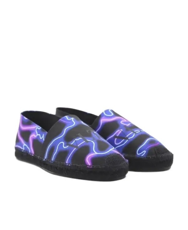 Valentino Garavani Vltn Logo Printed Slip-on Espadrilles - Green
