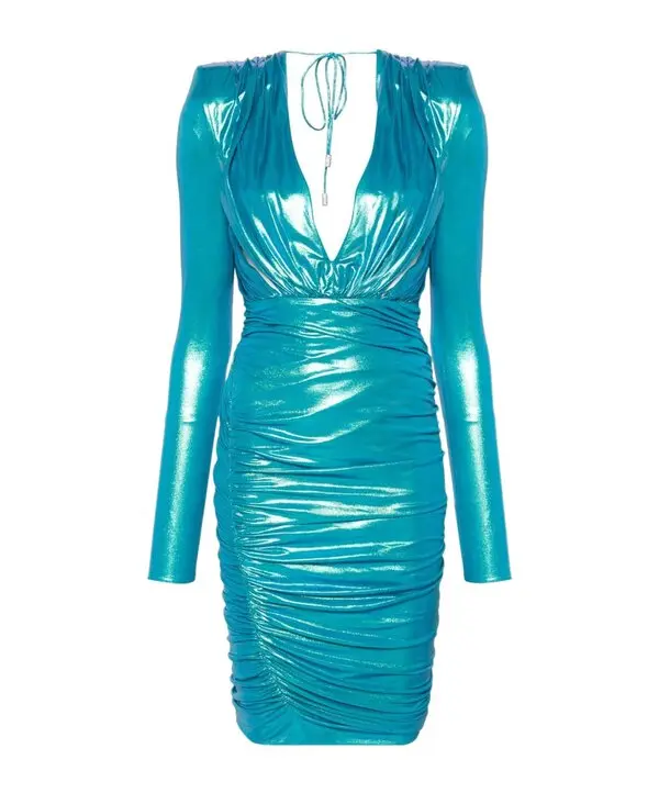 Alexandre Vauthier Long Sleeved V-neck Dress
