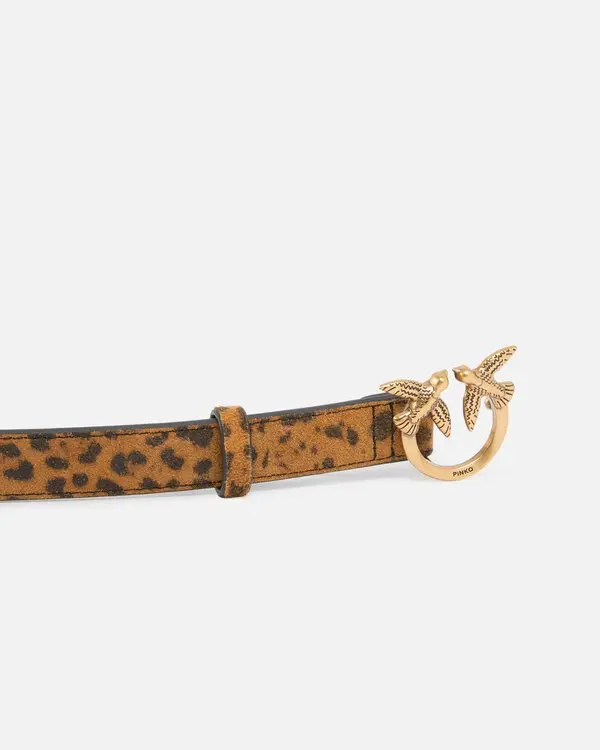 Pinko Love Birds Buckled Belt - Brown