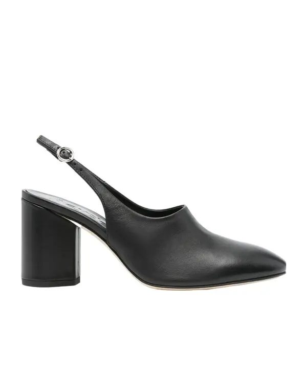AeydĒ 75mm Leather Slingback Pumps