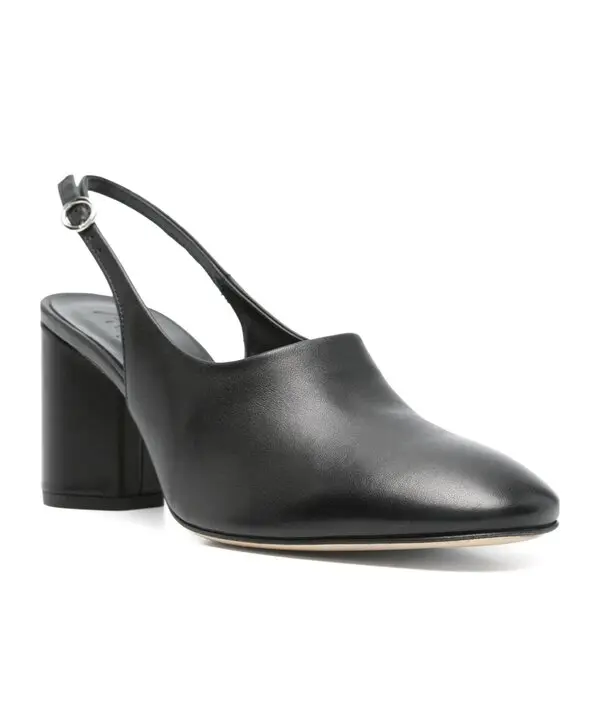 AeydĒ 75mm Leather Slingback Pumps