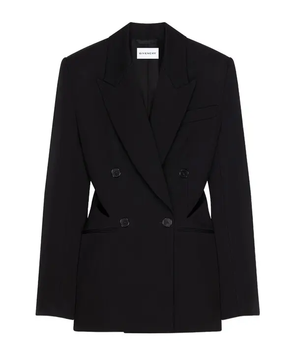 Givenchy Double-breasted Slashed Jacket - Black