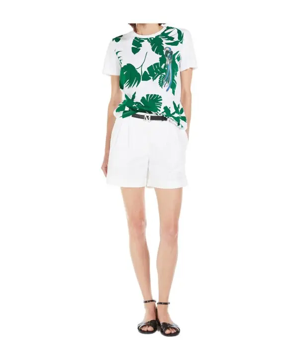Max Mara Embellished Crewneck T-shirt With Graphic Design