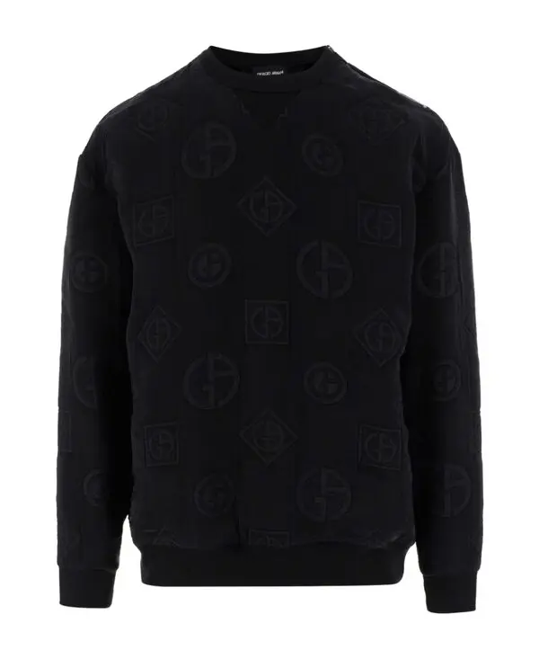 Giorgio Armani Embroidered Logo Crewneck Sweatshirt