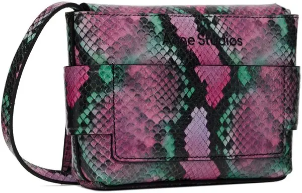 Acne Studios Snake Embossed Shoulder Bag