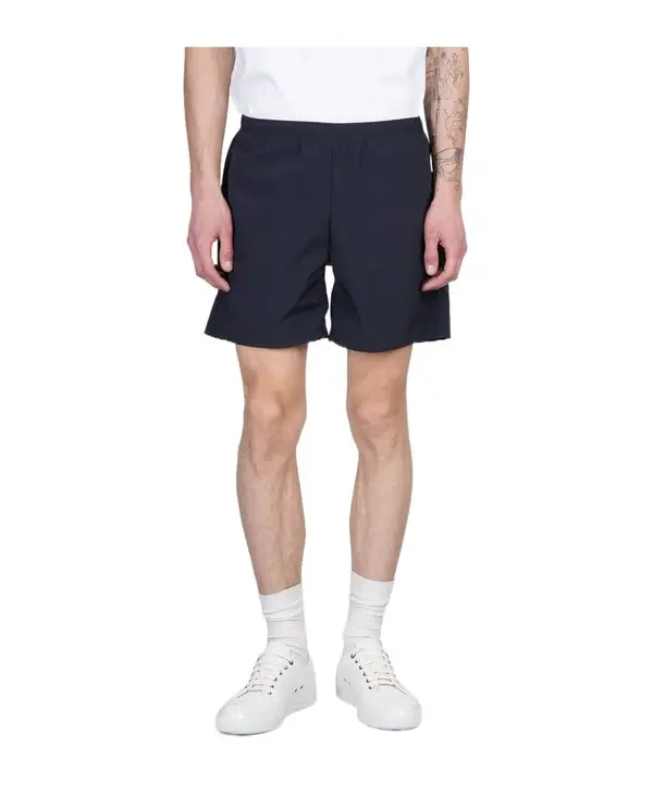 LANVIN Elastic Waist Shorts With Back Patch Logo