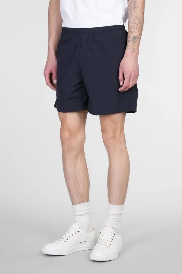 LANVIN Elastic Waist Shorts With Back Patch Logo