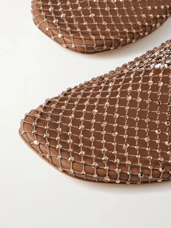 Christopher Esber Crystal-embellished Ballet Flats - Brown