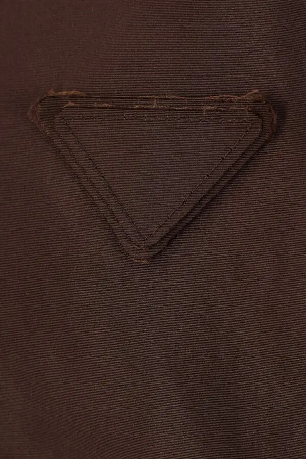 Prada Zip-up Hooded Jacket With Triangular Logo