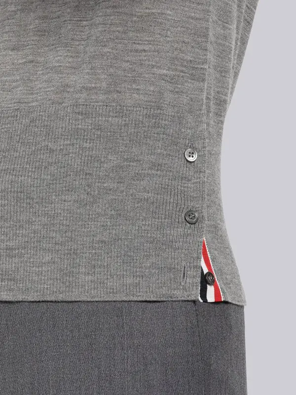Thom Browne Short-sleeve Panelled Polo Shirt