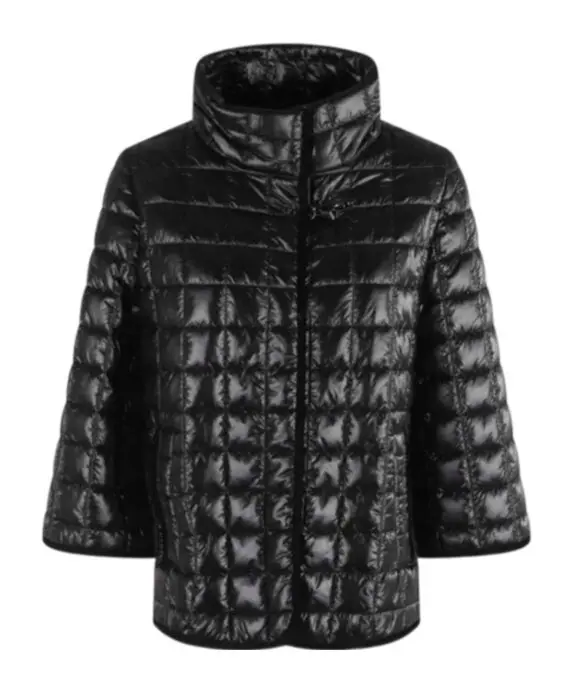FAY Quilted Short Coat - Black