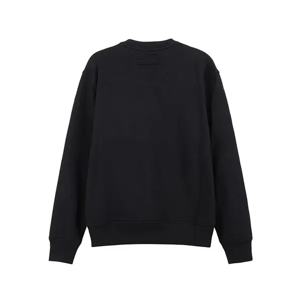 Zegna Rubberized Logo Cotton Sweatshirt - Black